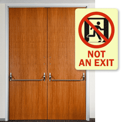 Glow-in-the-dark NFPA 170 Exit Signs And Symbols