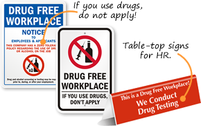 Drug-Free Workplace Signs