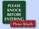 Do Not Knock Signs