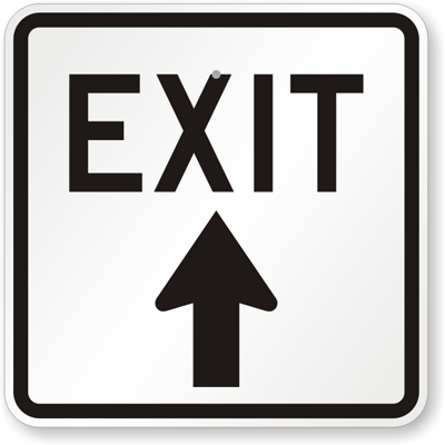 Exit With Up Arrow Sign, SKU: K-8532-U