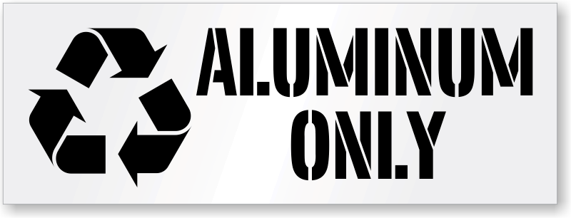 Recycle Aluminum Cans Signs & Labels