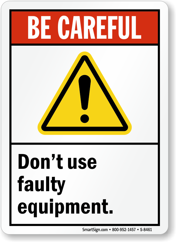 Machine Service Safety Signs: Do Not Use Equipments