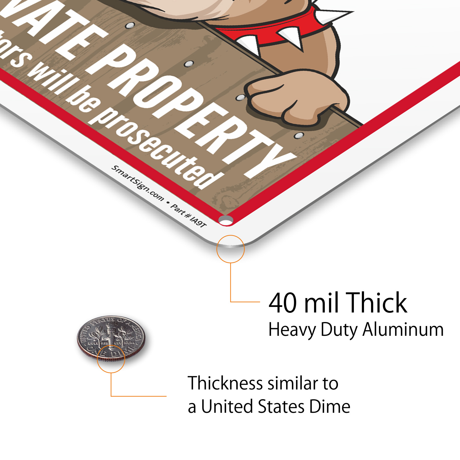 Enter At Your Own Risk Dog May Bite No Trespassing Dog Sign, SKU: S2-5814