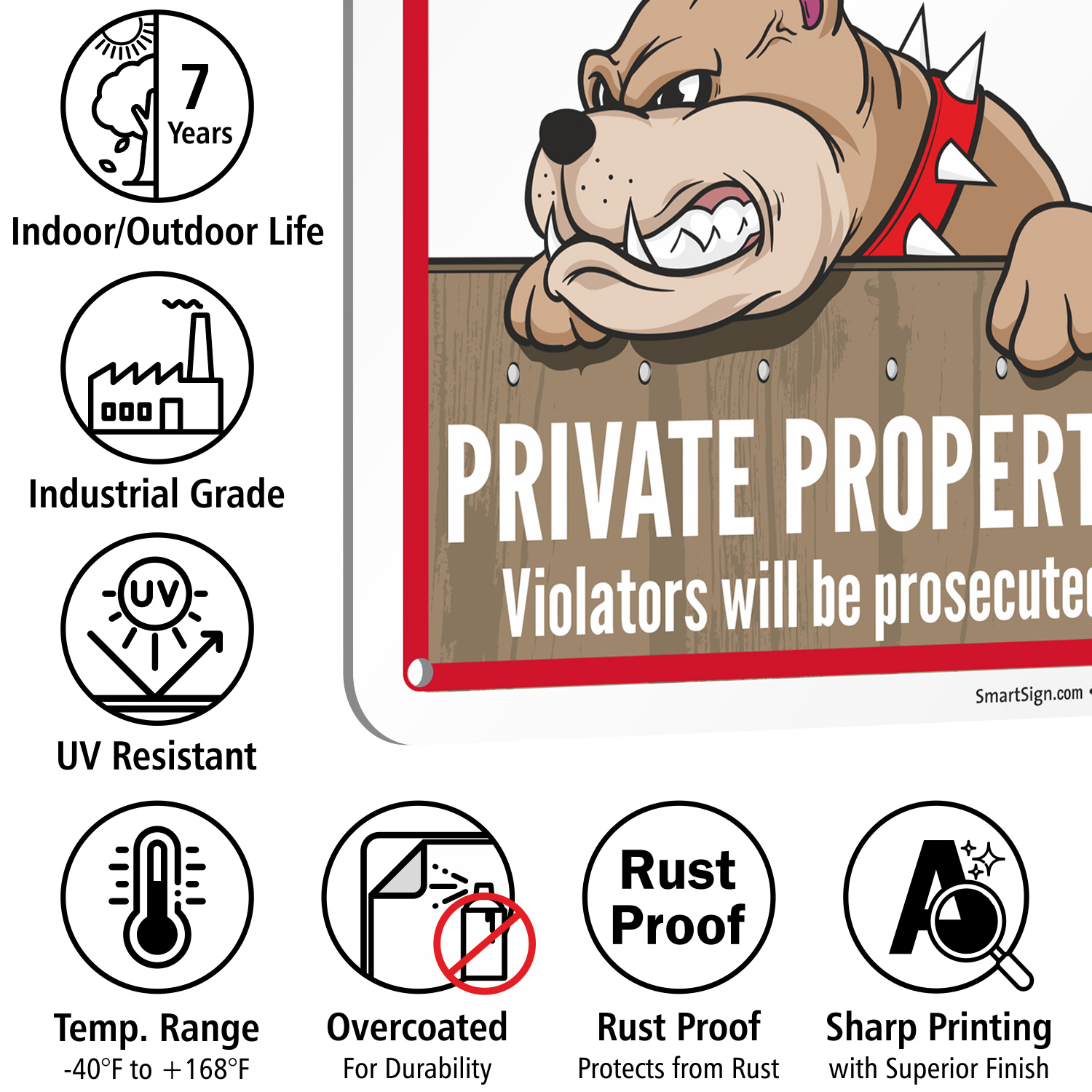 Enter At Your Own Risk Dog May Bite No Trespassing Dog Sign, SKU: S2-5814