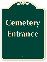 Designer Cemetery Entrance Sign, SKU: K-8403