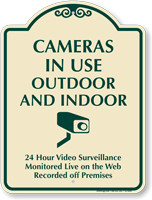 Designer Cameras in Use Outdoor and Indoor Sign, SKU: K2-0099