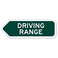 Directional Golf Course Driving Range Sign, SKU: K2-4892