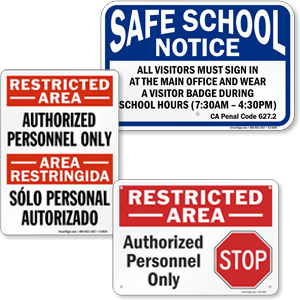 Please Remove All Head Covering and Sunglasses Sign, SKU: S-6120